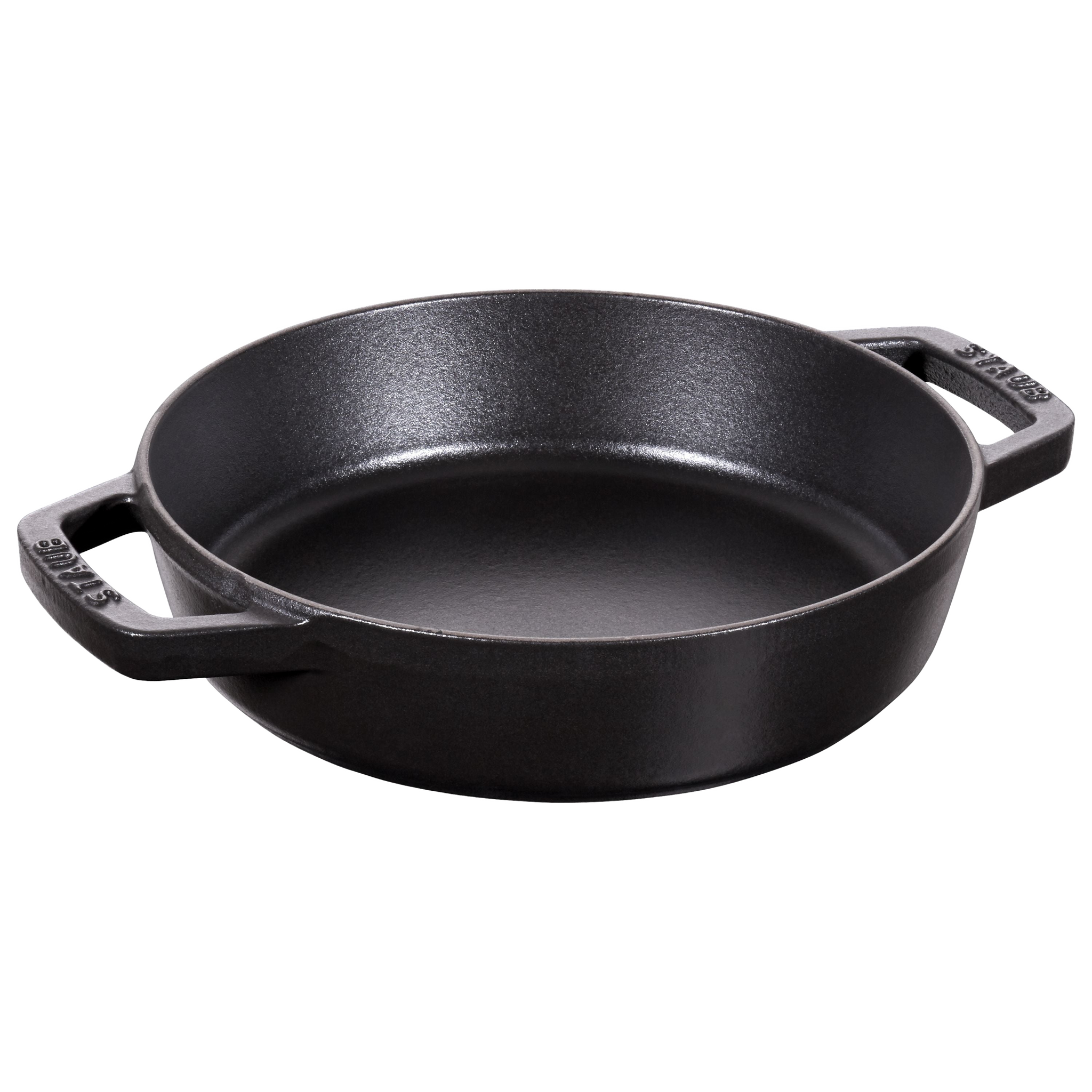STAUB Pans 20 cm / 8 inch Cast Iron Double Handle Skillet, Black