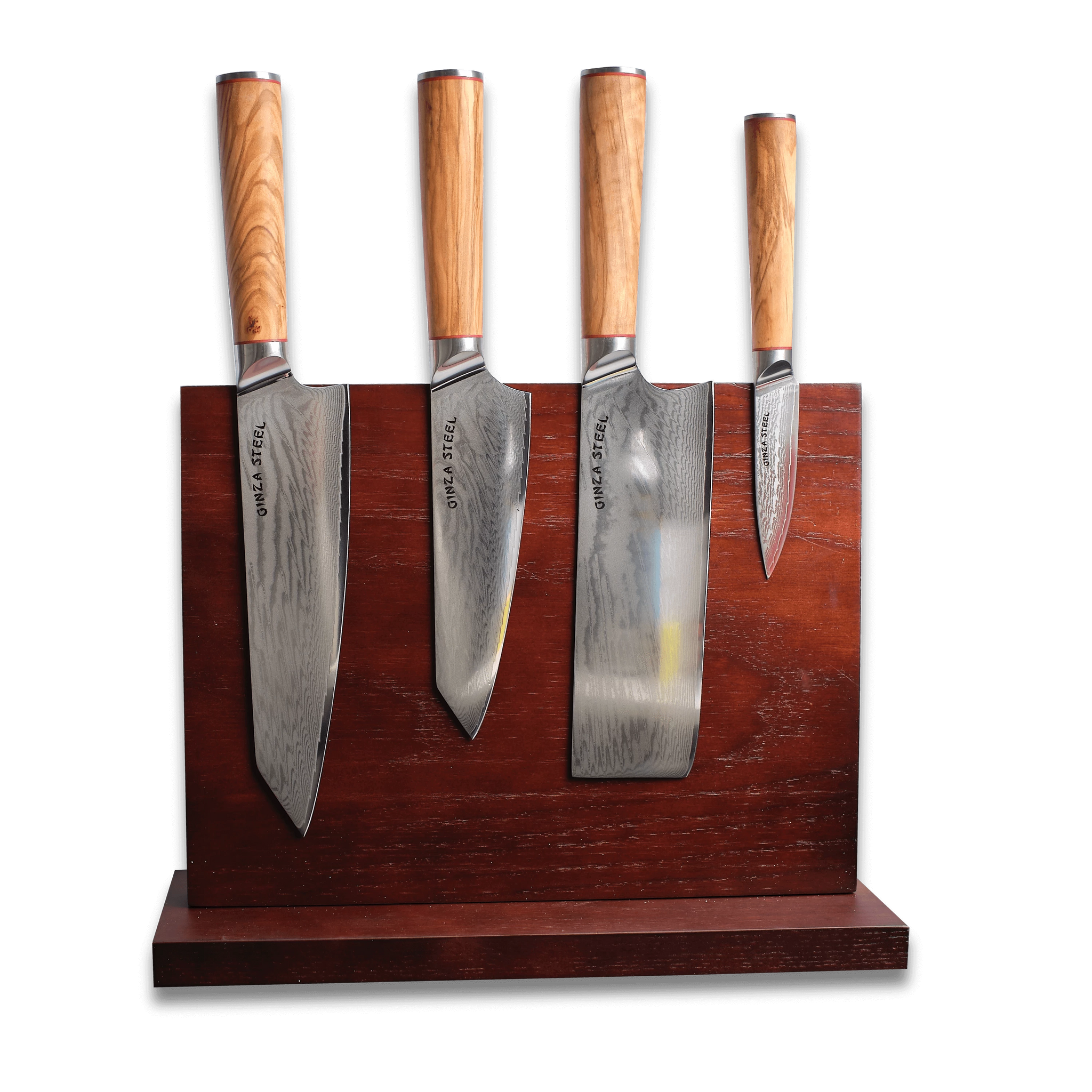 MIA FIVE Knife Set | 5pc with Magnetic Wood Block